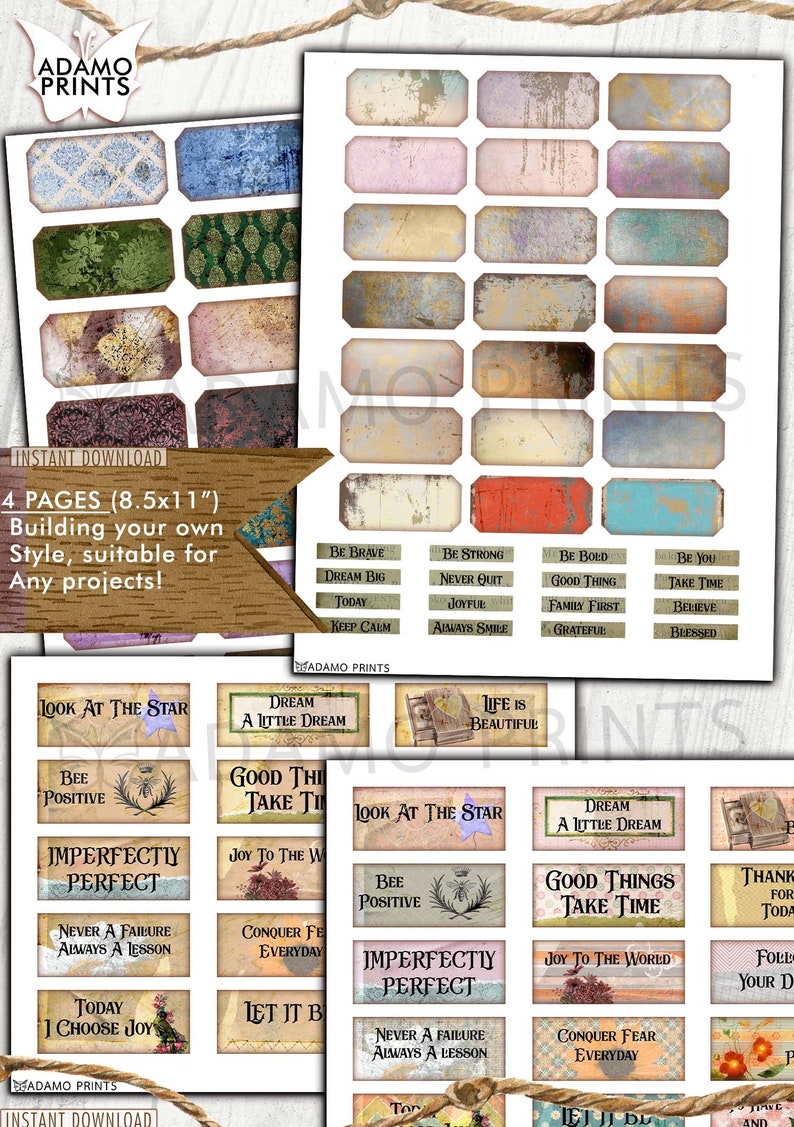 Grunge Inspiration Words, Label Words, Junk Journal Word, Motivation ...