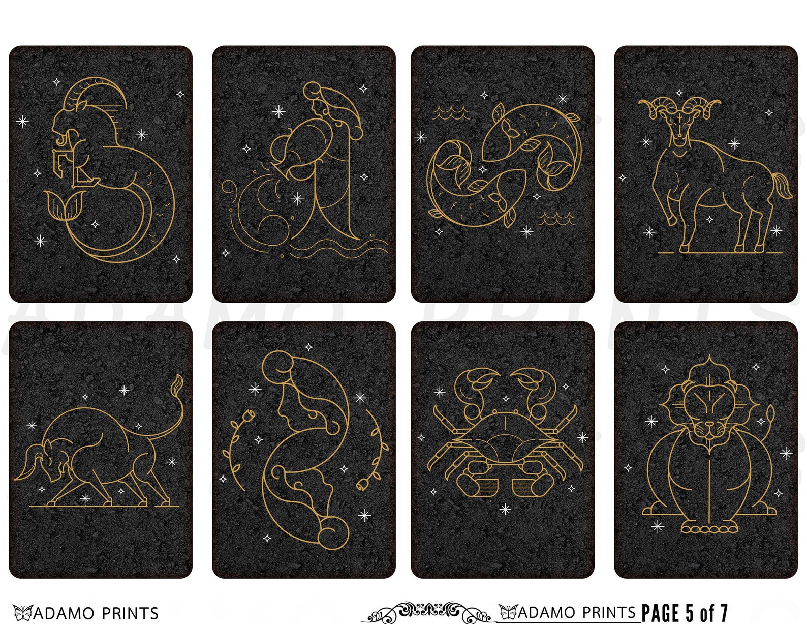 Zodiac ATC Journal Cards, Astrology Ephemera, Vintage Cards, ATC ...