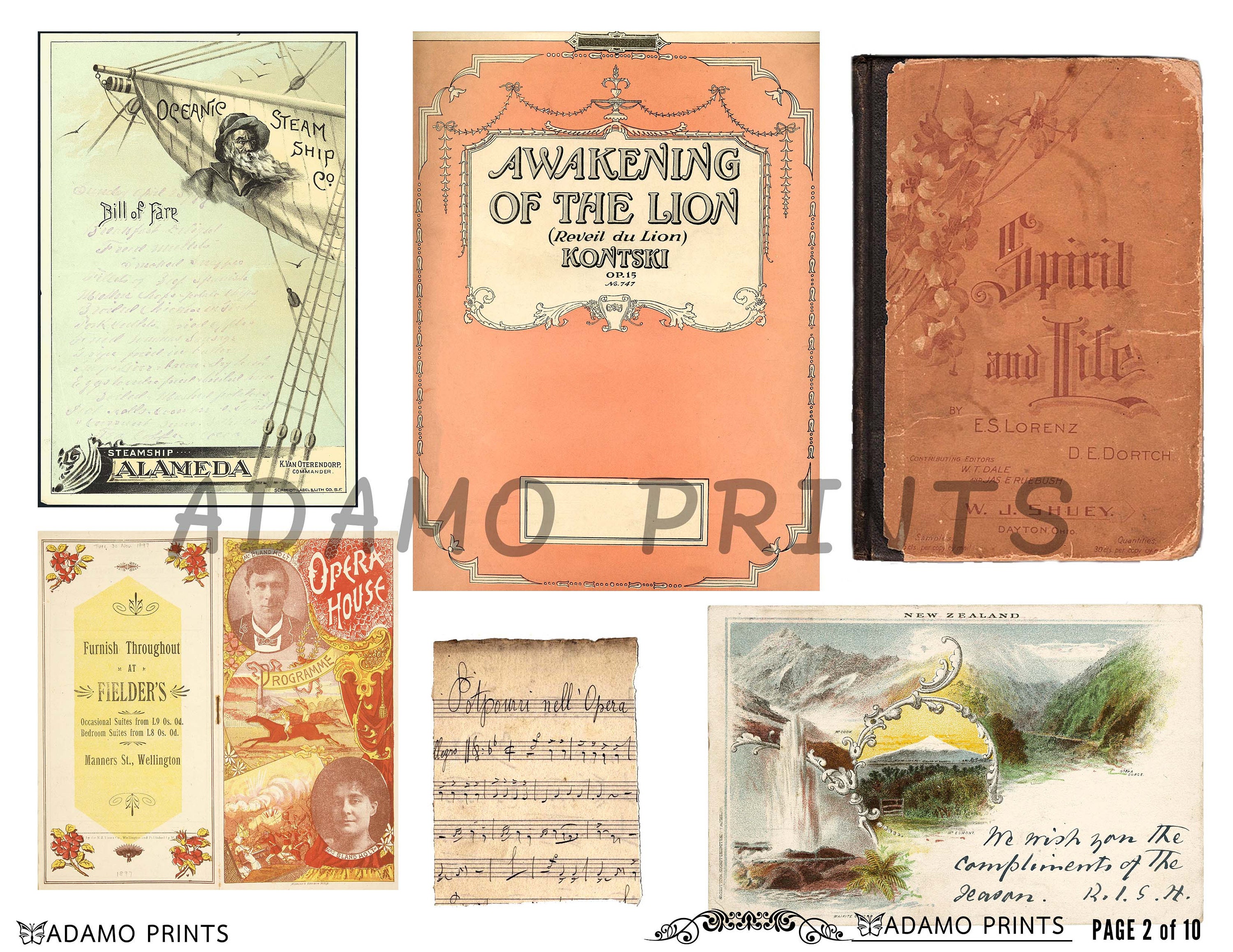 Vintage Ephemera Script, Old Letter, Postcards, Ticket, Ephemera ...