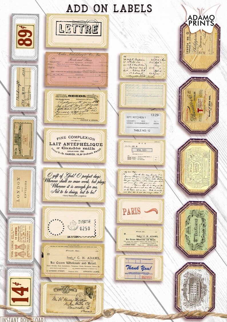 Layered Collage Journal Kit Journal Page Journaling Collage - Etsy