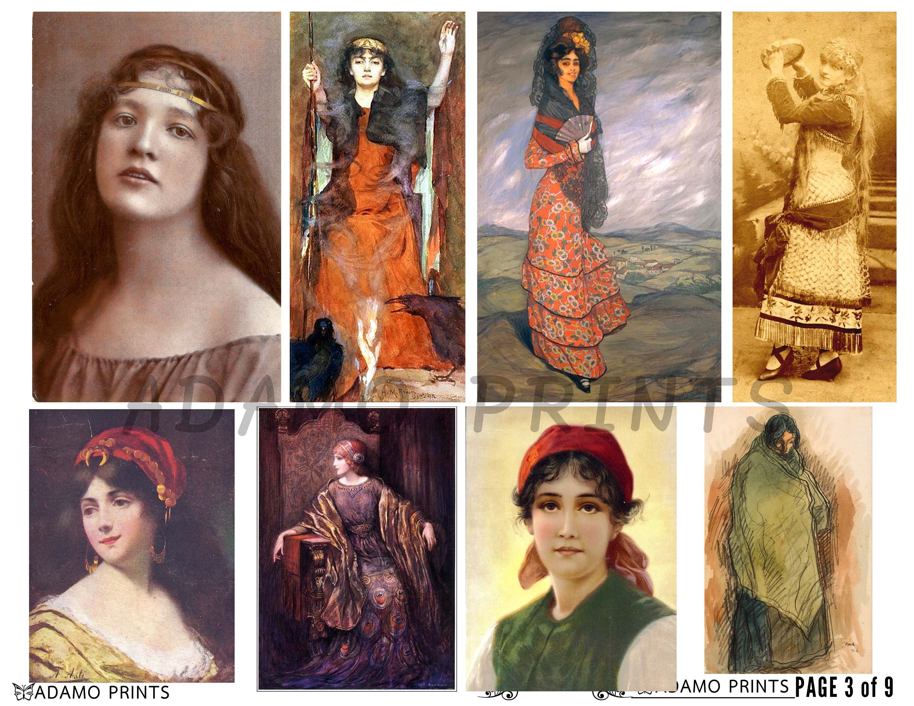 Rare Bohemian Gypsy Digital Images Boho Photos Vintage | Etsy