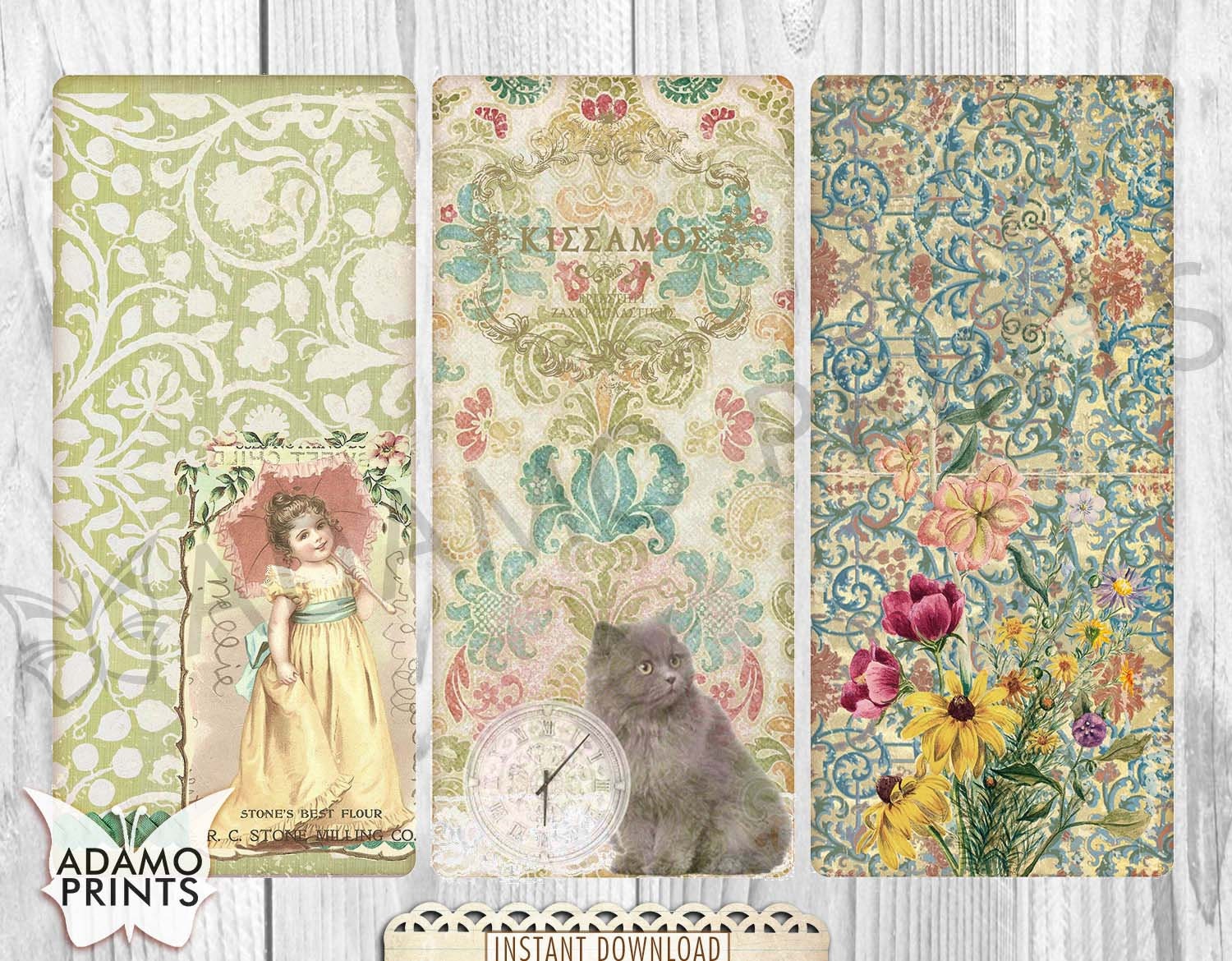 Shabby Antique Journal Card Vintage Tags Journal Kit | Etsy