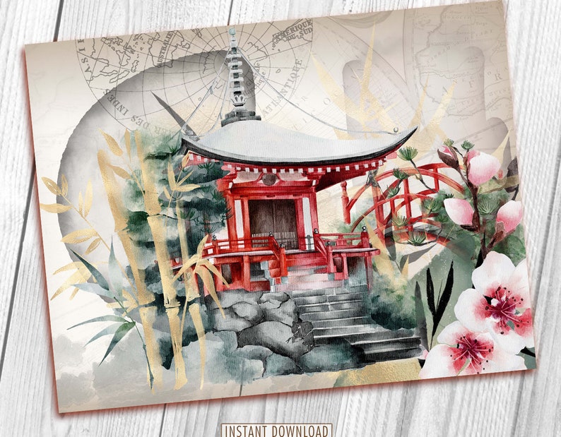 Japanese Women Kimono Journal Kit Journal Page Asian Journal - Etsy