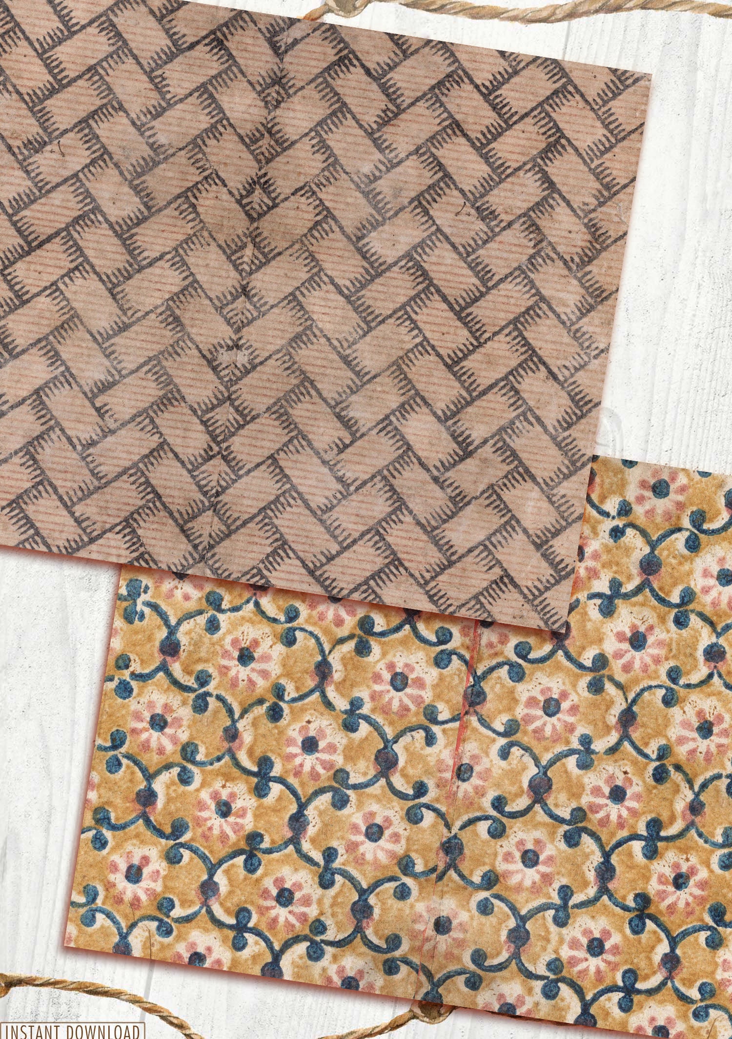 Decorative Paper Book Cover Set5 Grunge Junk Journal Kit - Etsy