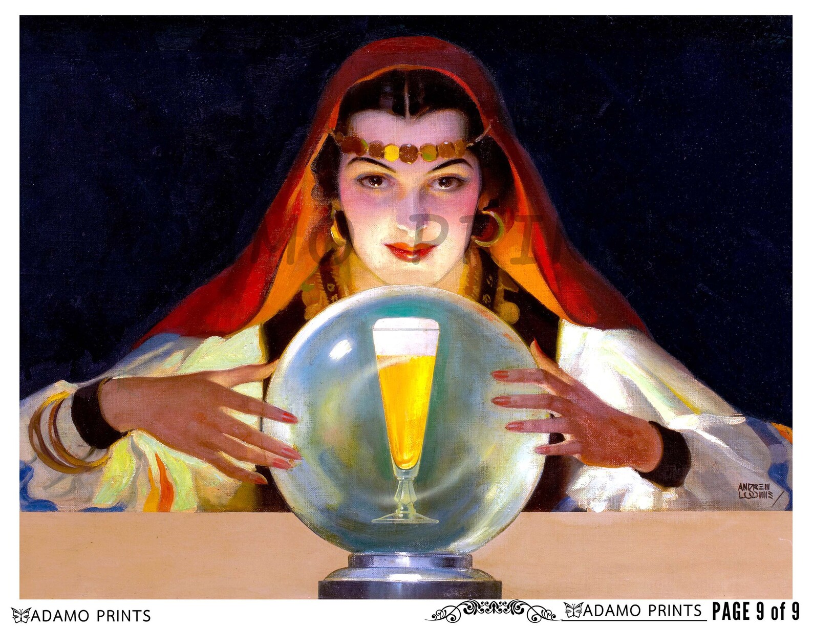 Vintage Fortune Teller Gypsy Digital Women Digital Ephemera - Etsy