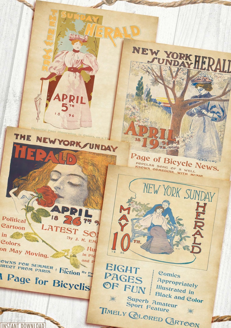Vintage Newspaper Poster Shabby Paper Pack Wall Art Junk - Etsy