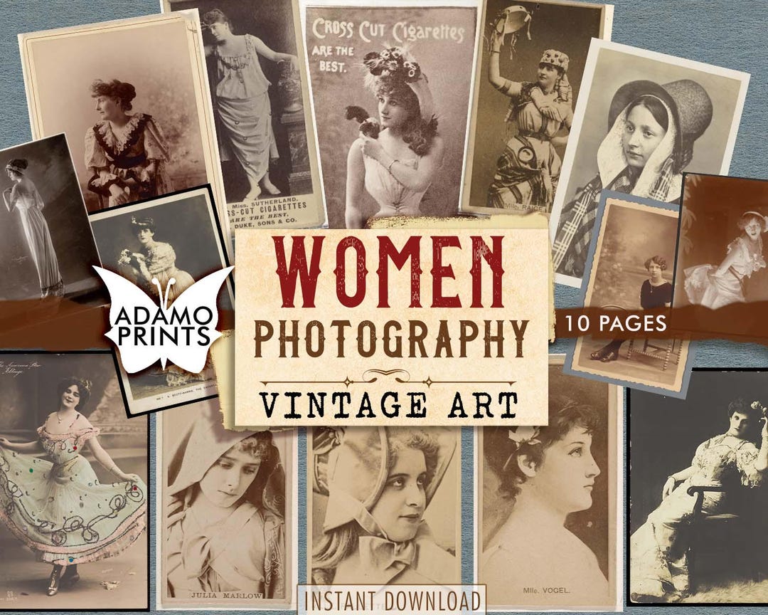 Vintage Women Photography: Ephemera for Junk Journals (digital Download ...