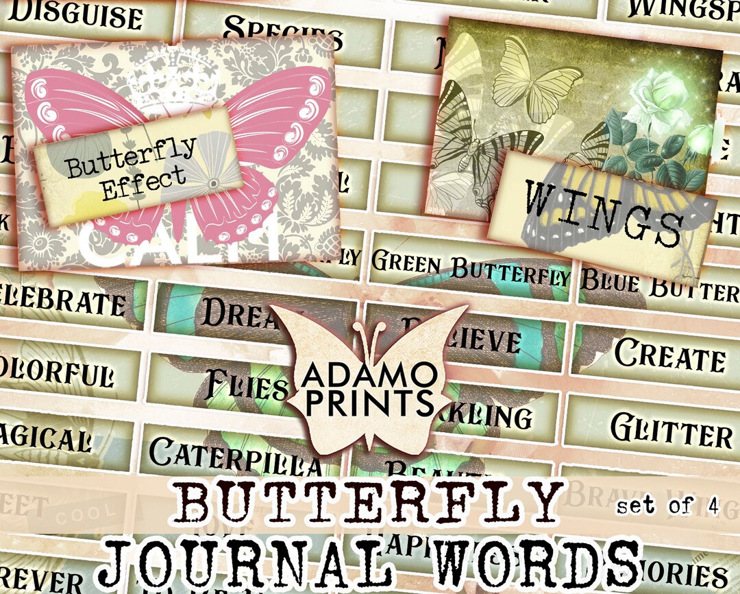 Butterfly Journal Words, Journal Quotes, Junk Journaling Words, Journal ...