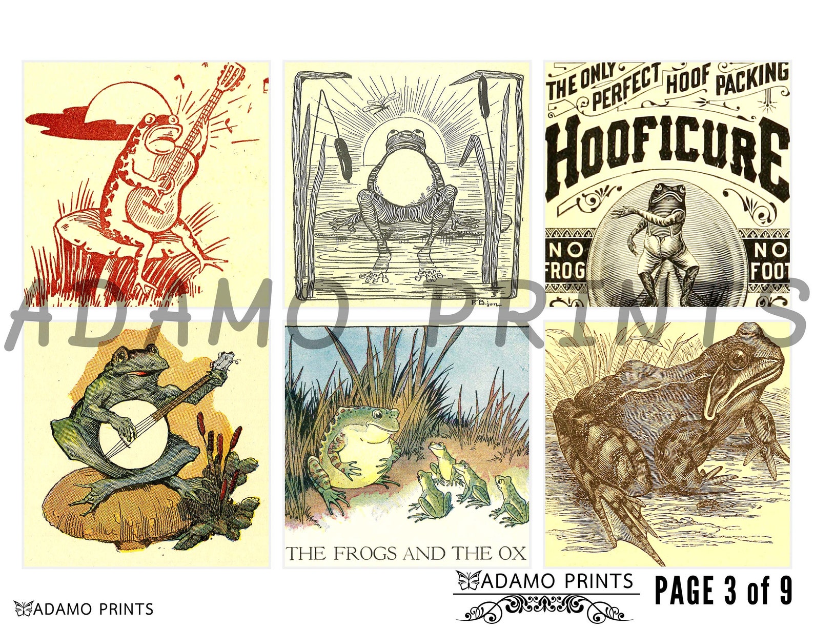 The Frogs Animal Digital Trade Card ATC Woodland Digital - Etsy