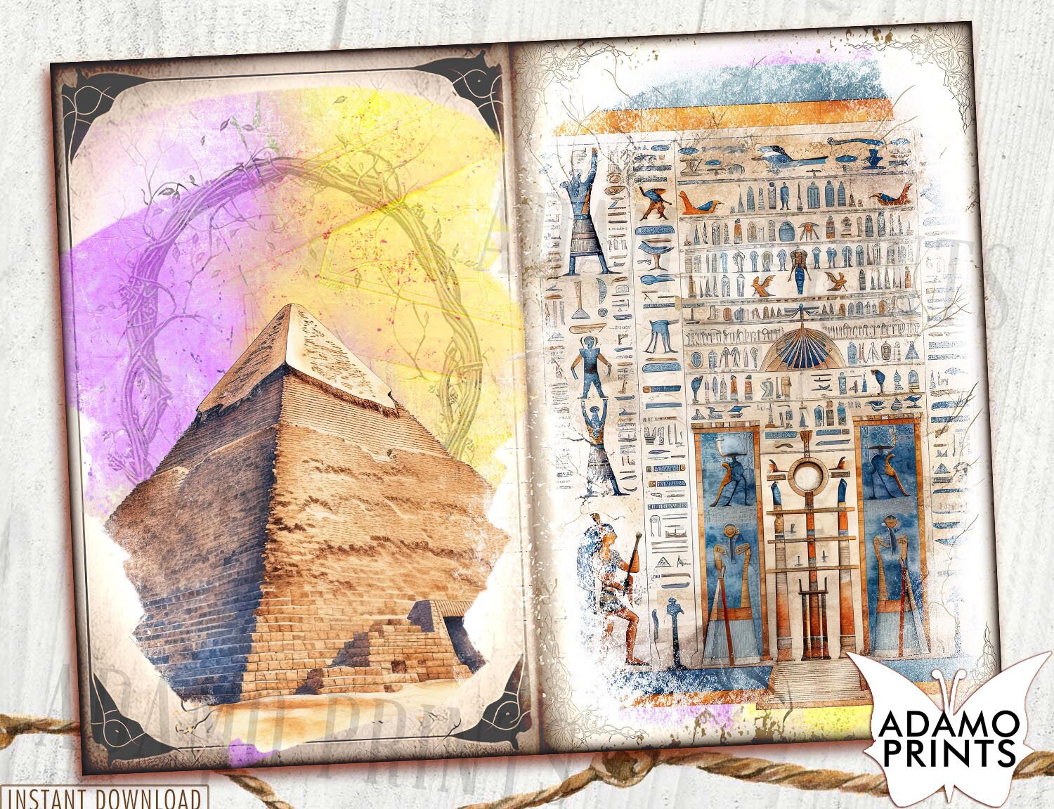 Ancient Egypt Junk Journal Kit, Journal Page, Collage Sheets, Ephemera ...