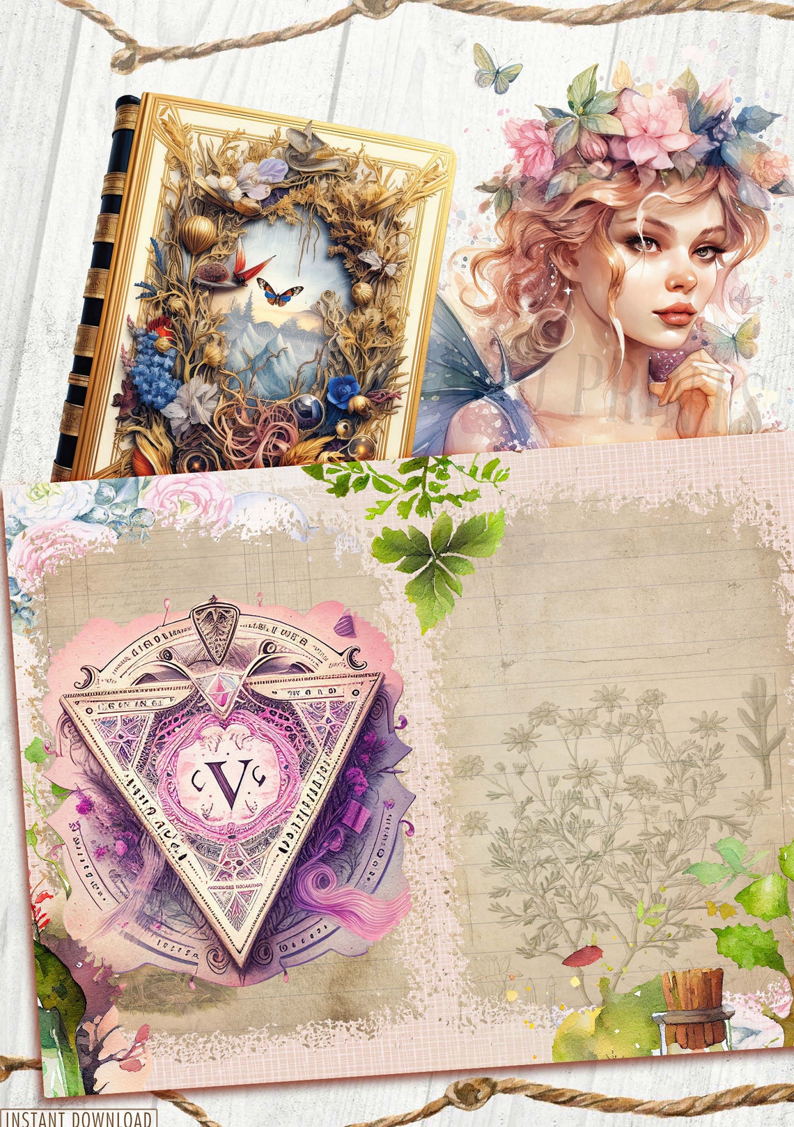 Fairy Botanical World Journal Pages, Princess, Wizard, Magic, Flower ...