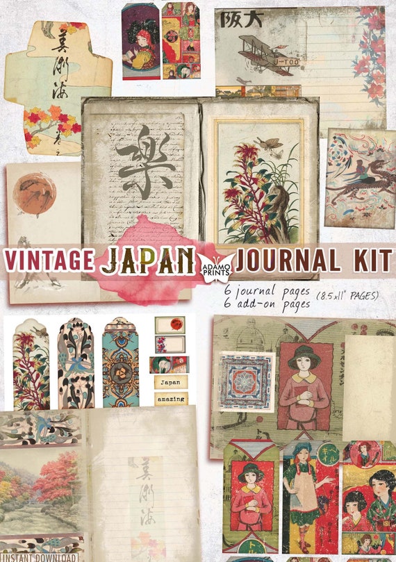 Vintage Japan Journal Kit Japanese Journal Page Asian - Etsy Australia