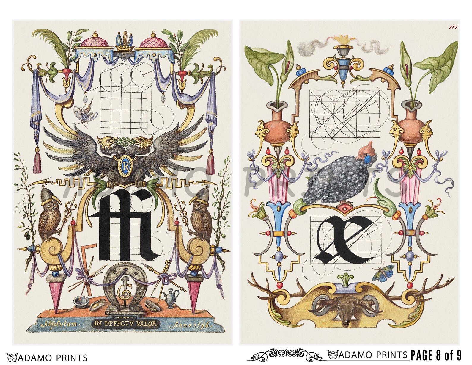 Model Book of Calligraphy Set1 Alphabet Digital Rare Book | Etsy