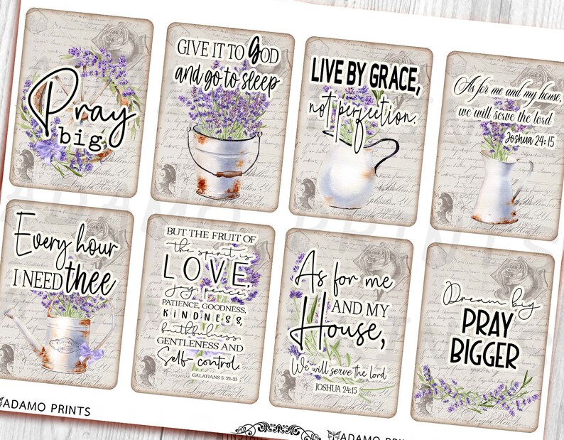 Farmhouse Christian Sign Journal Cards Holy Card Prayer Card - Etsy