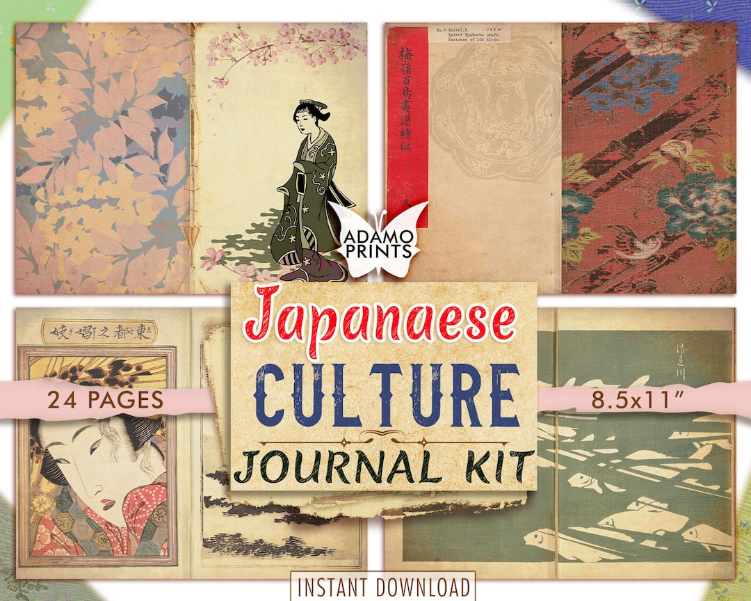 Japanese Culture Journal Kit, Journal Page, Asian Journal Pack, Digital ...