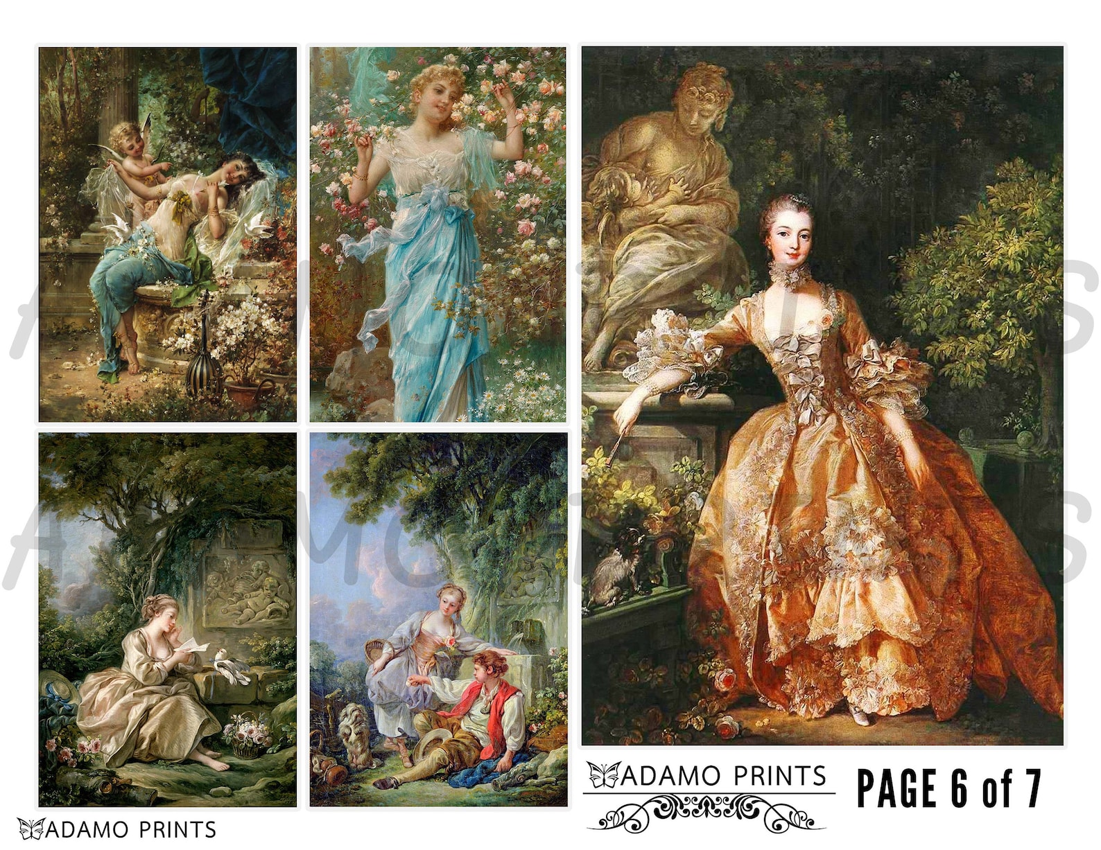 God Among Men, Renaissance Art, Rococo Art, Digital Print, Vintage Art ...