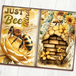 Floral Honey Bee Journal Pages, Busy Bee Journal Kit, Beekeeper Collage ...
