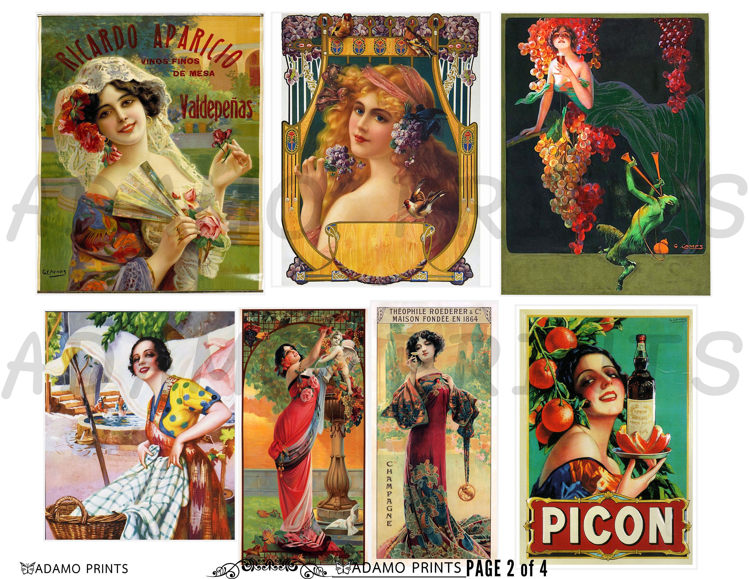 Gaspar Art Nouveau Digital Art Digital Classic Paintings | Etsy