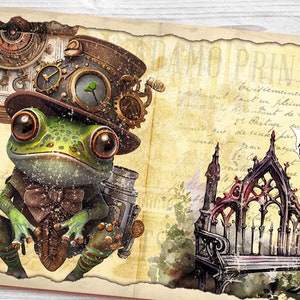 Steampunk Story Journal Kit Grunge Old Journal Pages Industrial ...