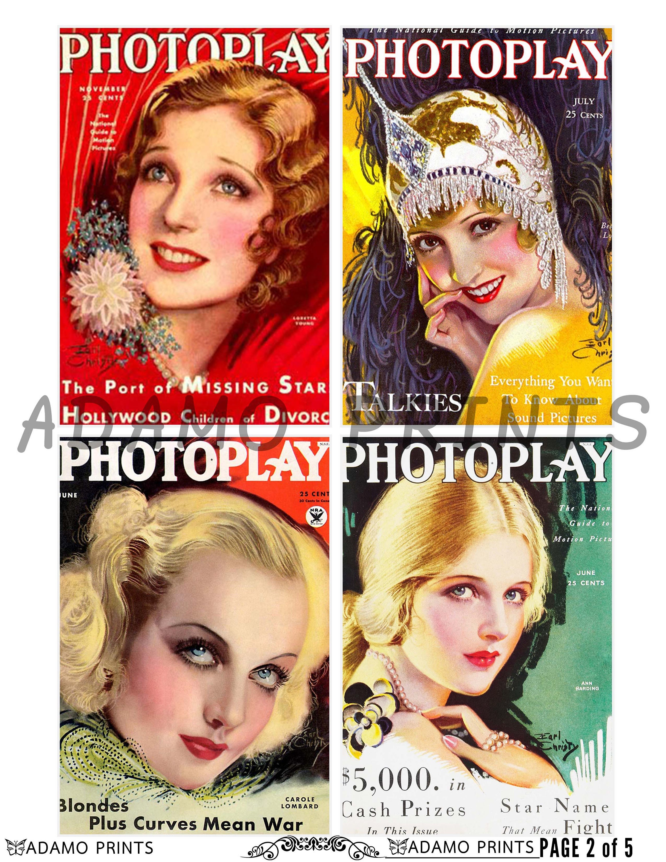 Beauty on Magazine Cards Set3 Digital Images ATC Cards Old - Etsy