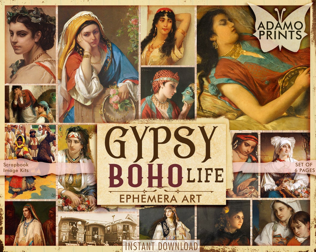 Gypsy Boho Life, Ephemera Classic, Gypsy Digital, Vintage, Classic ...