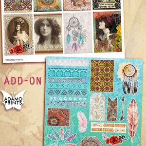 Gypsy Boho Junk Journal Kit, Printable Collage Pages (digital Download ...