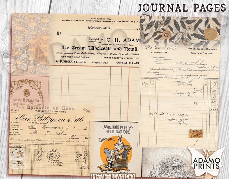 Layered Collage Journal Kit Journal Page Journaling Collage - Etsy