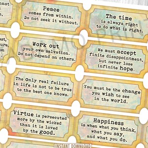 Wisdom Quote Journal Ticket, Journal Words, Junk Journaling Words ...