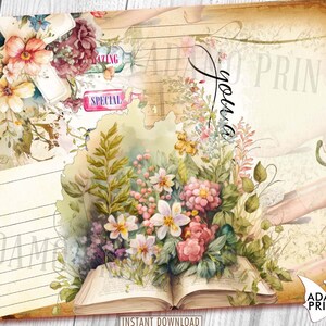 Christian Faith Junk Journal Kit, Prayer Journal, Jesus, Collage Sheets ...