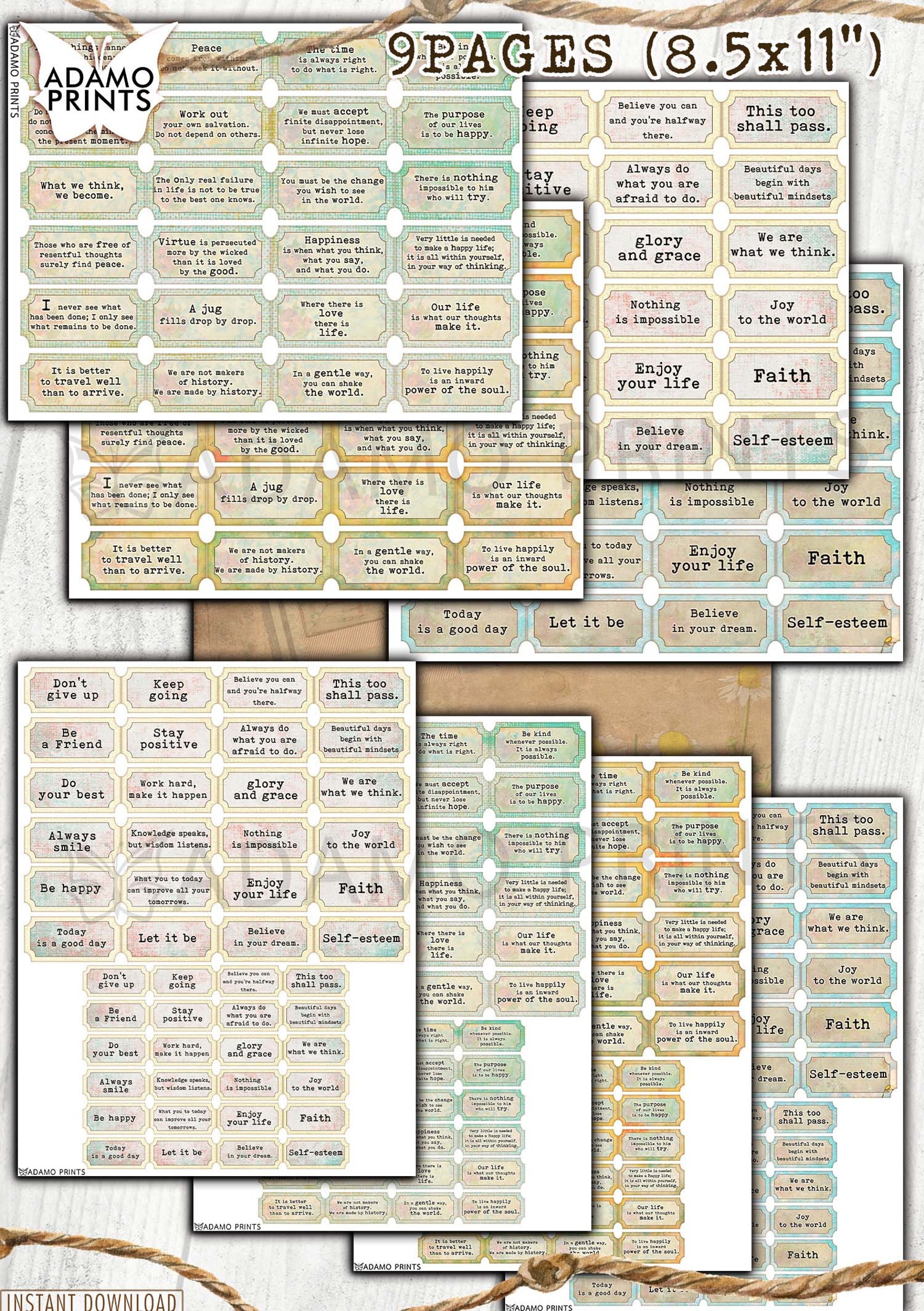 Wisdom Quote Journal Ticket Journal Words Junk Journaling - Etsy