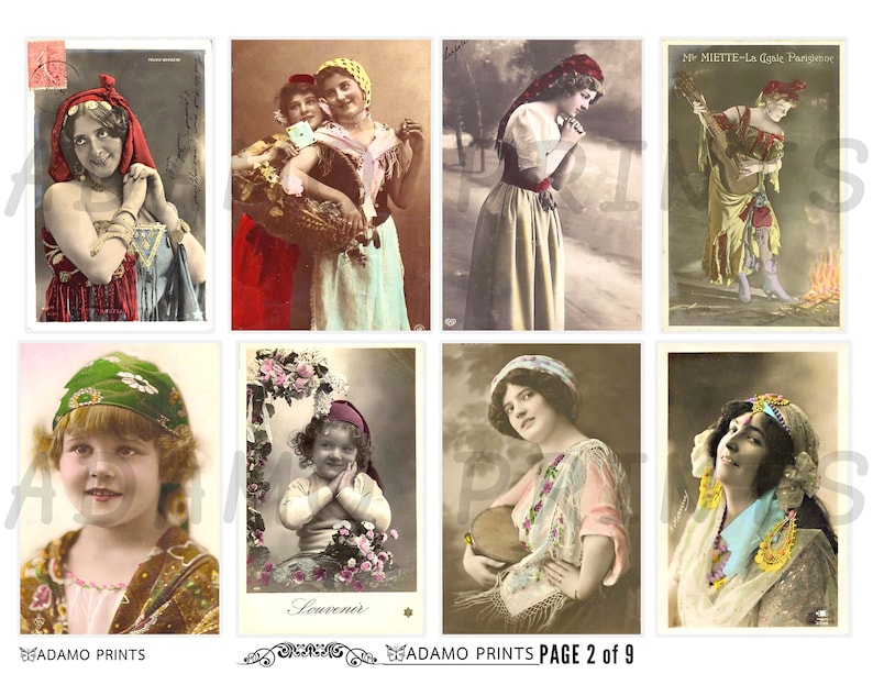 Gypsy History Boho Vintage Style Ephemera Classic Ephemera - Etsy