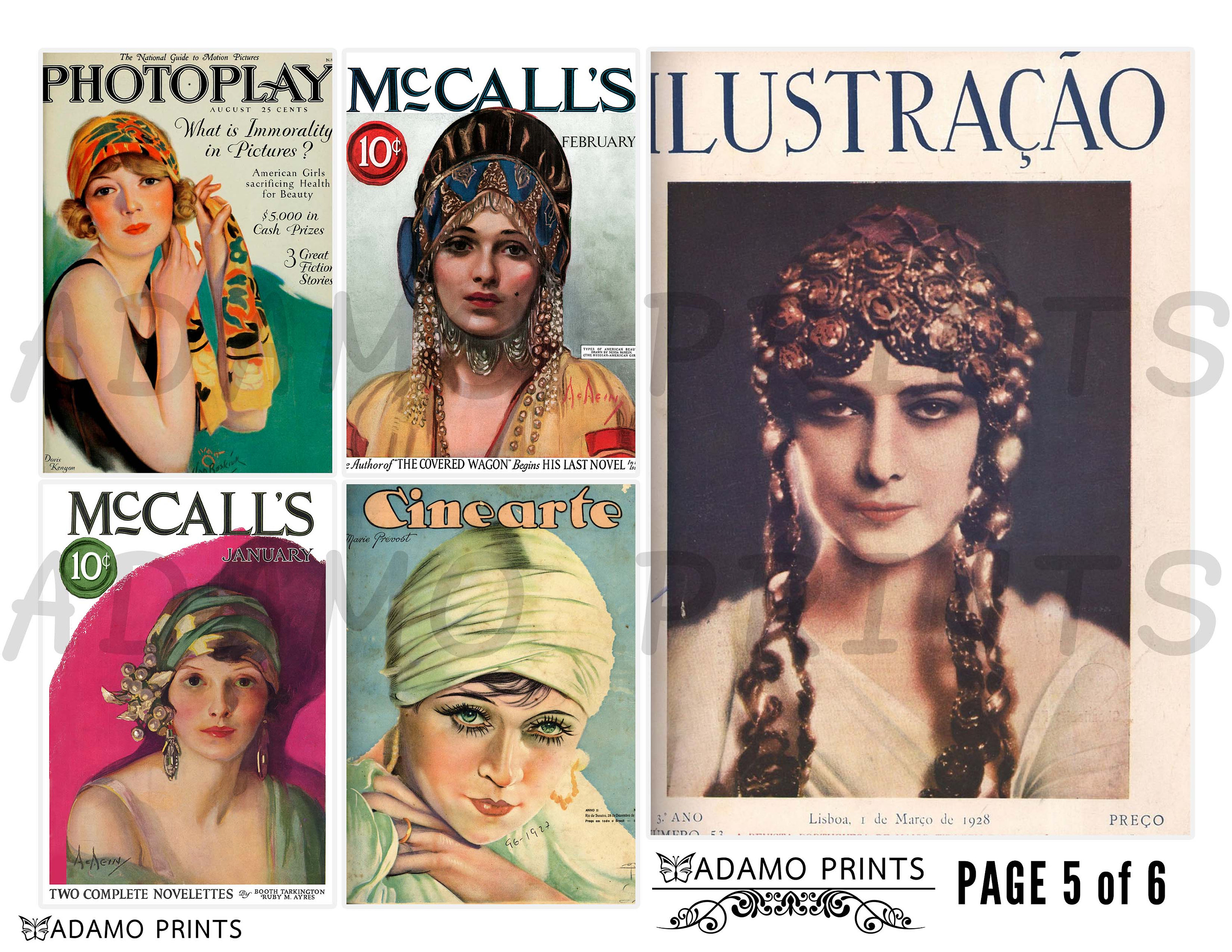 Vintage Bohemian Magazine Covers Vintage Images Ephemera | Etsy