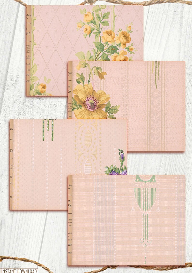 Antique Shabby Chic Wallpaper Vintage Shabby Journal Kit - Etsy