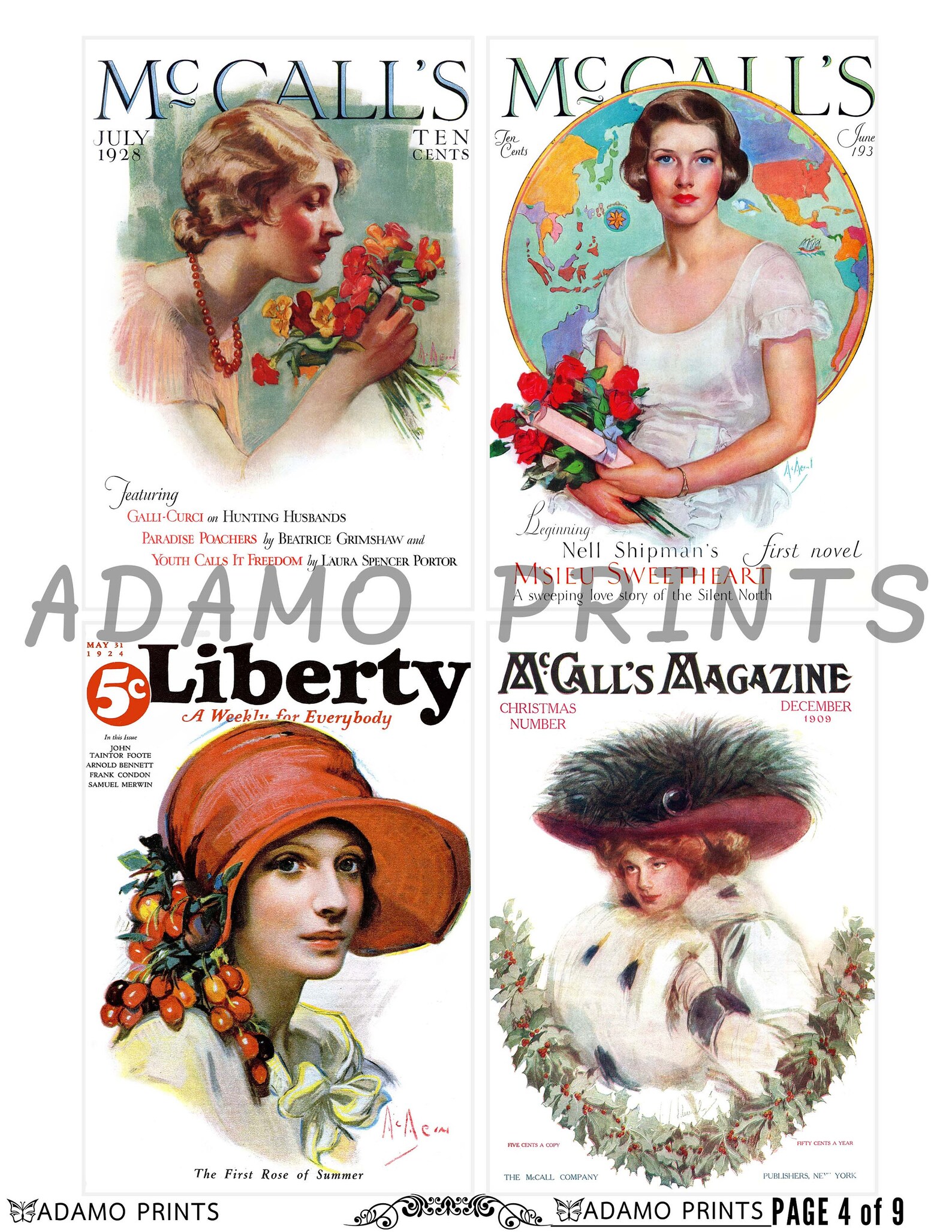 Beautiful Women Cover Set2 Vintage Images Women Digital | Etsy