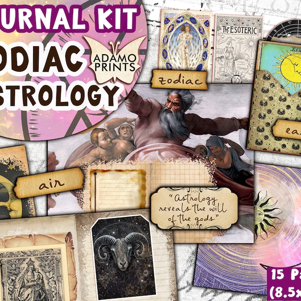 Astrology Lined Journal - Etsy
