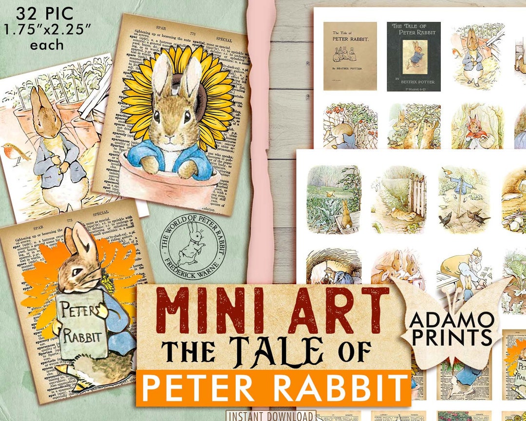 Mini Art -the Tale of Peter Rabbit, Beatrix Potter, Digial Images ...