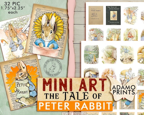 Mini Art the Tale of Peter Rabbit Beatrix Potter Digial - Etsy