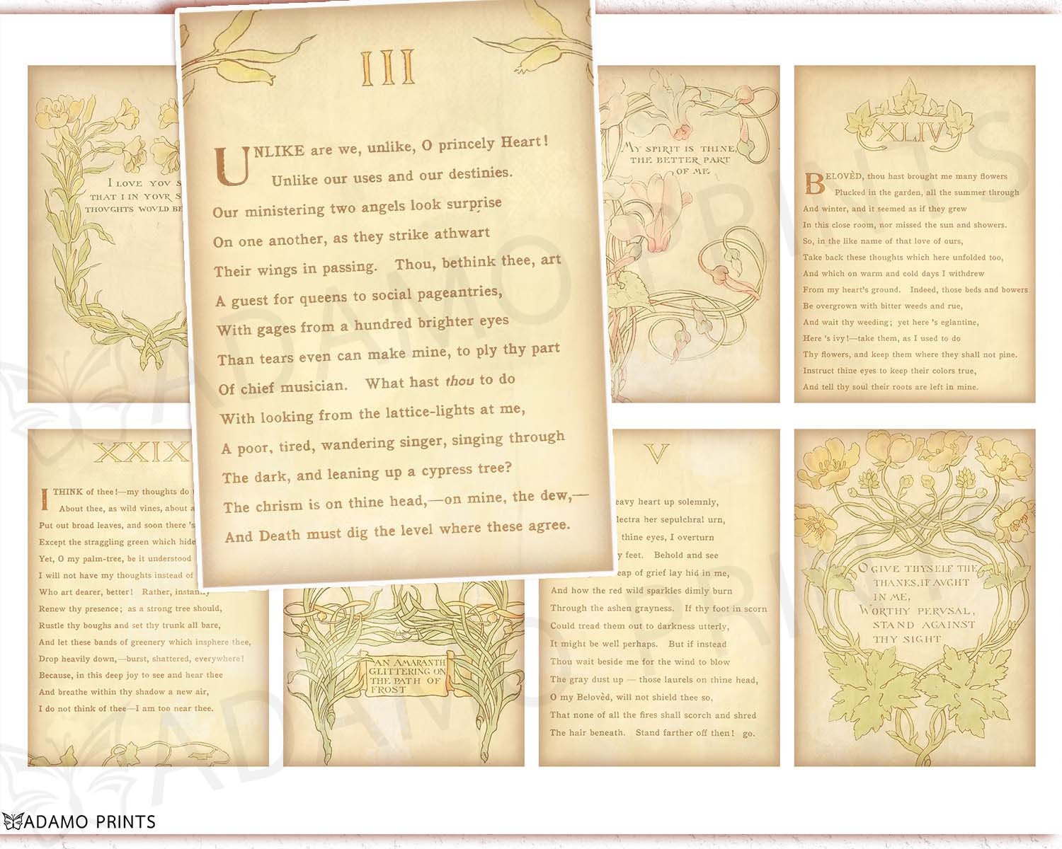 Sunflower Poem Journal Kit Journal Page Ephemera Flower - Etsy