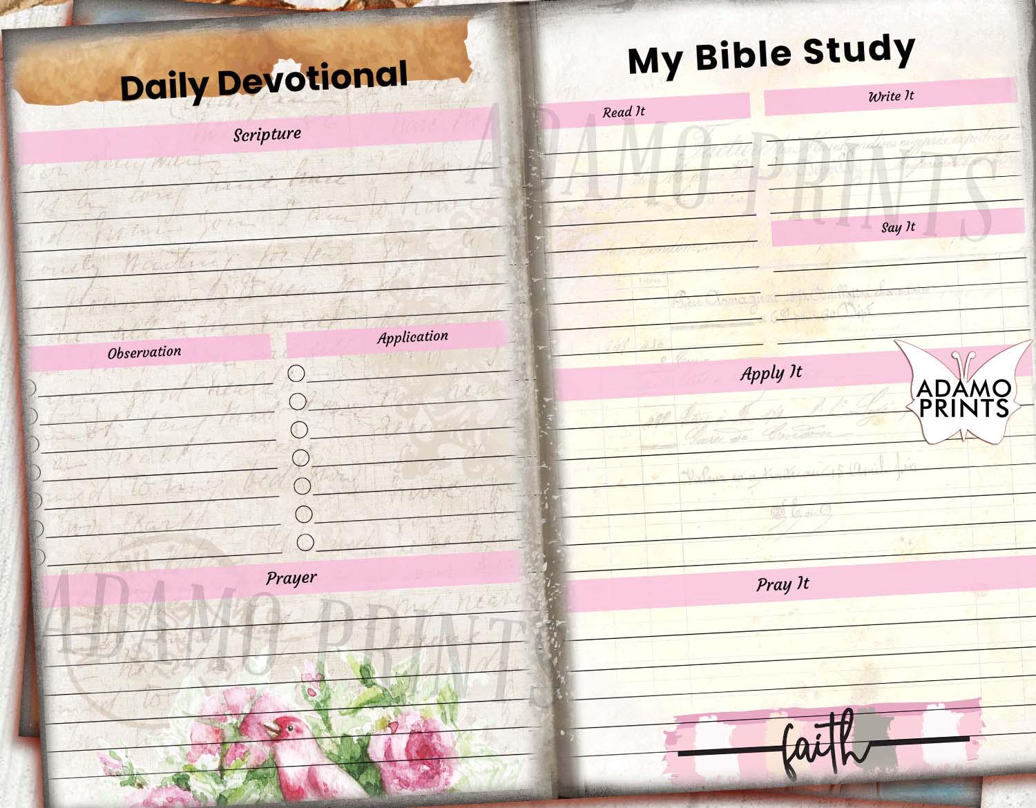 The Prayer Junk Journal Kit Faith GOD Journal Jesus Collage Sheets ...