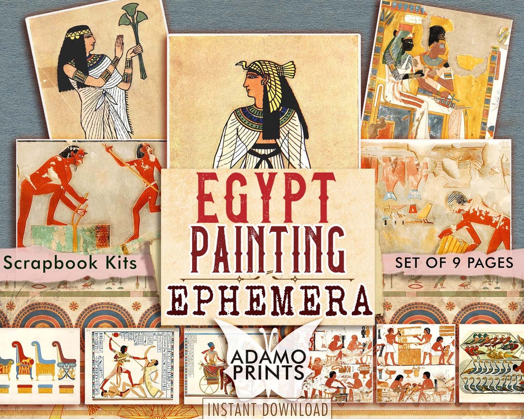 Egypt Painting, Travel, Digital Images, Collage Sheets, Postcard, ATC ...