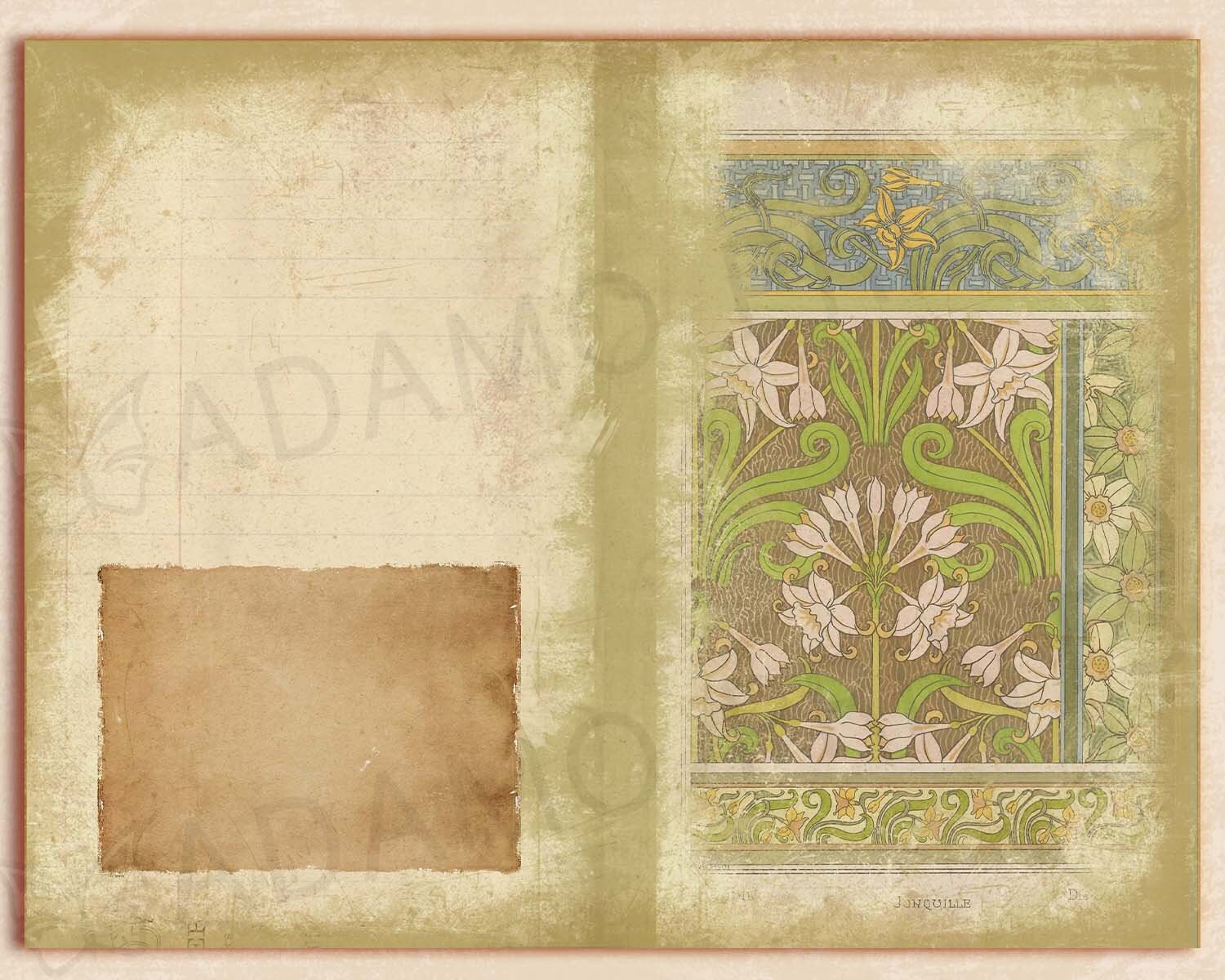 Motif Shabby Journal Kit Journal Page Collage Sheets | Etsy