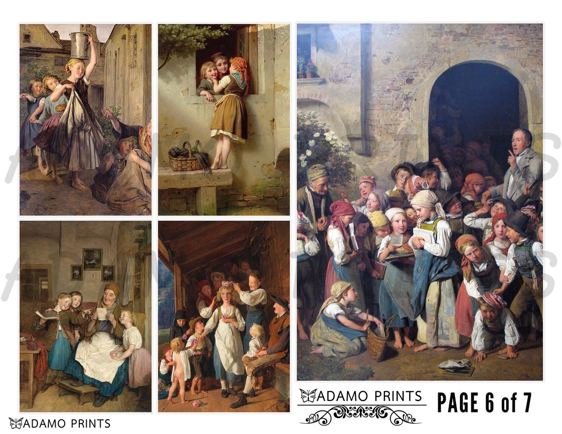 Childhood Rhapsody Children Digital Paper Ephemera Classic - Etsy