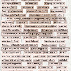 Brighten Your Day Phrases, Motivation Words, Junk Journaling Word ...