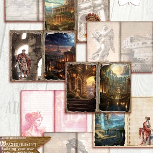 Ancient Rome Junk Journal Pages, Mythology, Collage Sheets, Ephemera ...