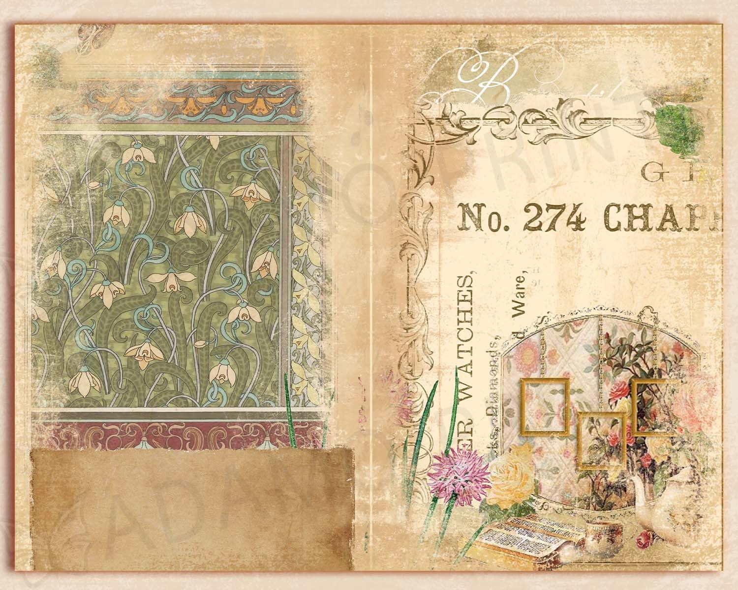 Motif Shabby Journal Kit Journal Page Collage Sheets - Etsy