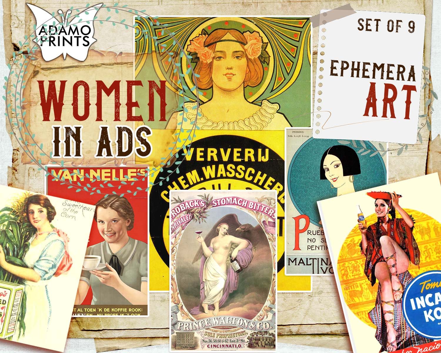 Vintage Art Digital Collage Instant Download Ephemera Vintage ...