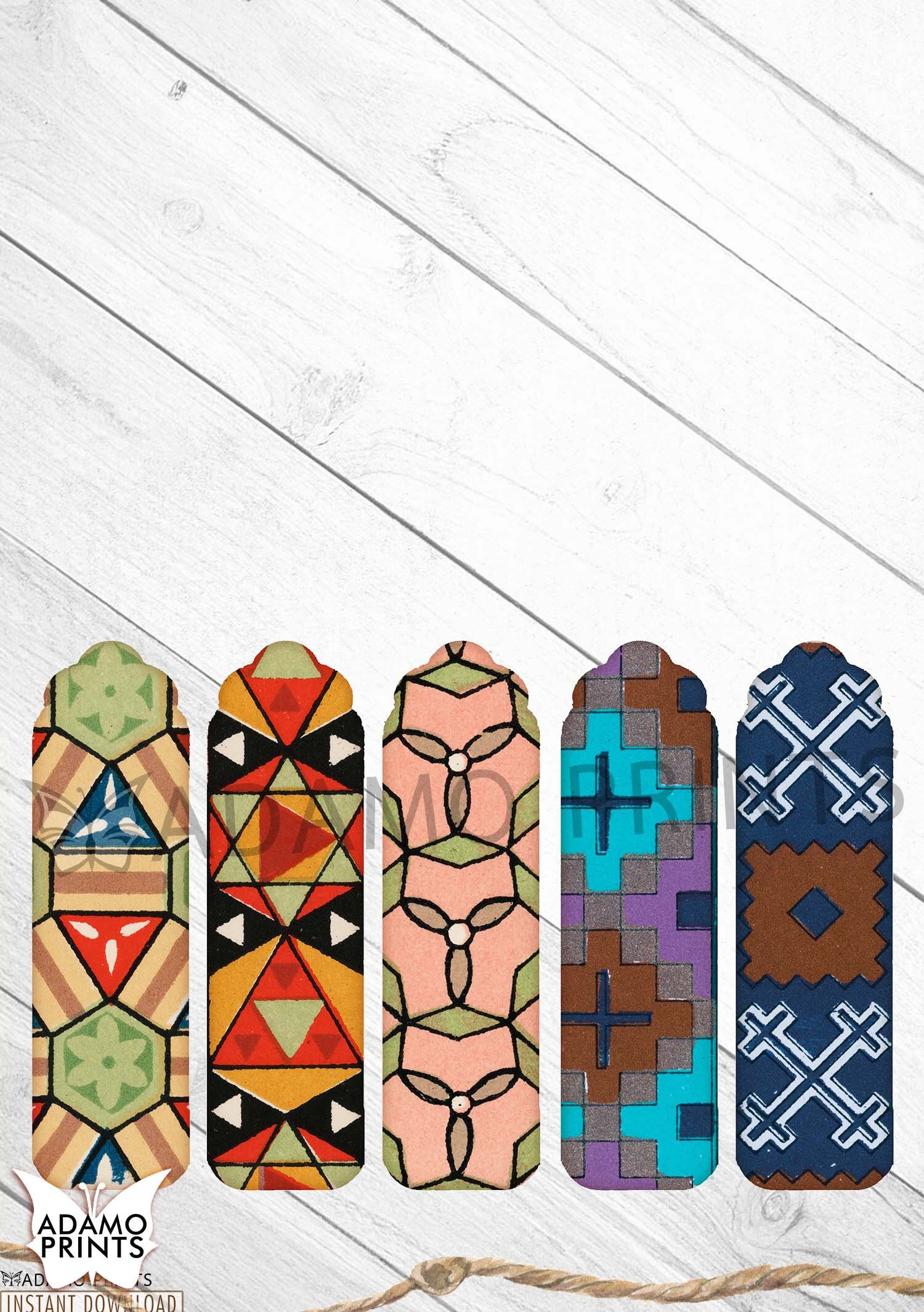 Motif & Ornament Pattern Tag Kit by Owen Jones Digital Tag - Etsy