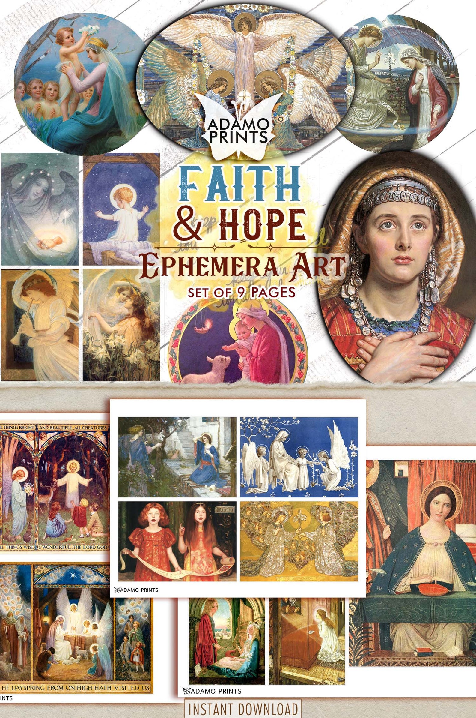 Faith & Hope Prayer Digital Ephemera Classic Christian - Etsy