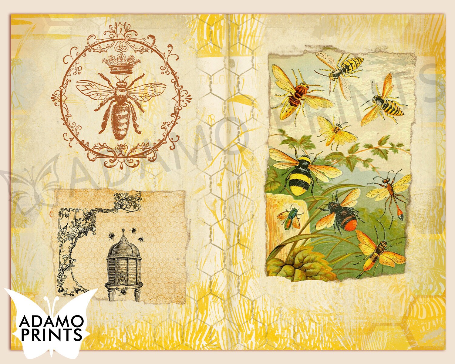 Honey Bee Journal Kit Busy Bee Beekeeper Journal Page - Etsy