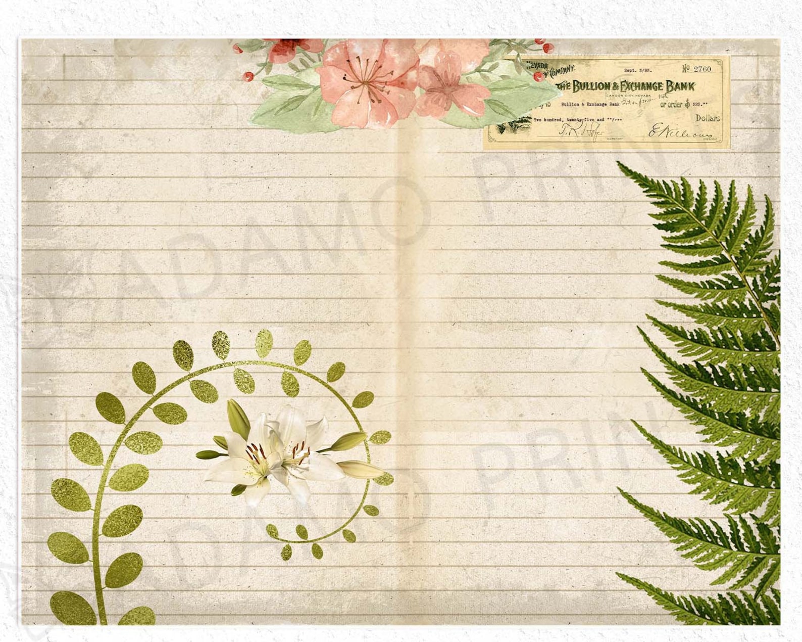 Botanical Garden Journal Kit Journal Page Ephemera Journal - Etsy